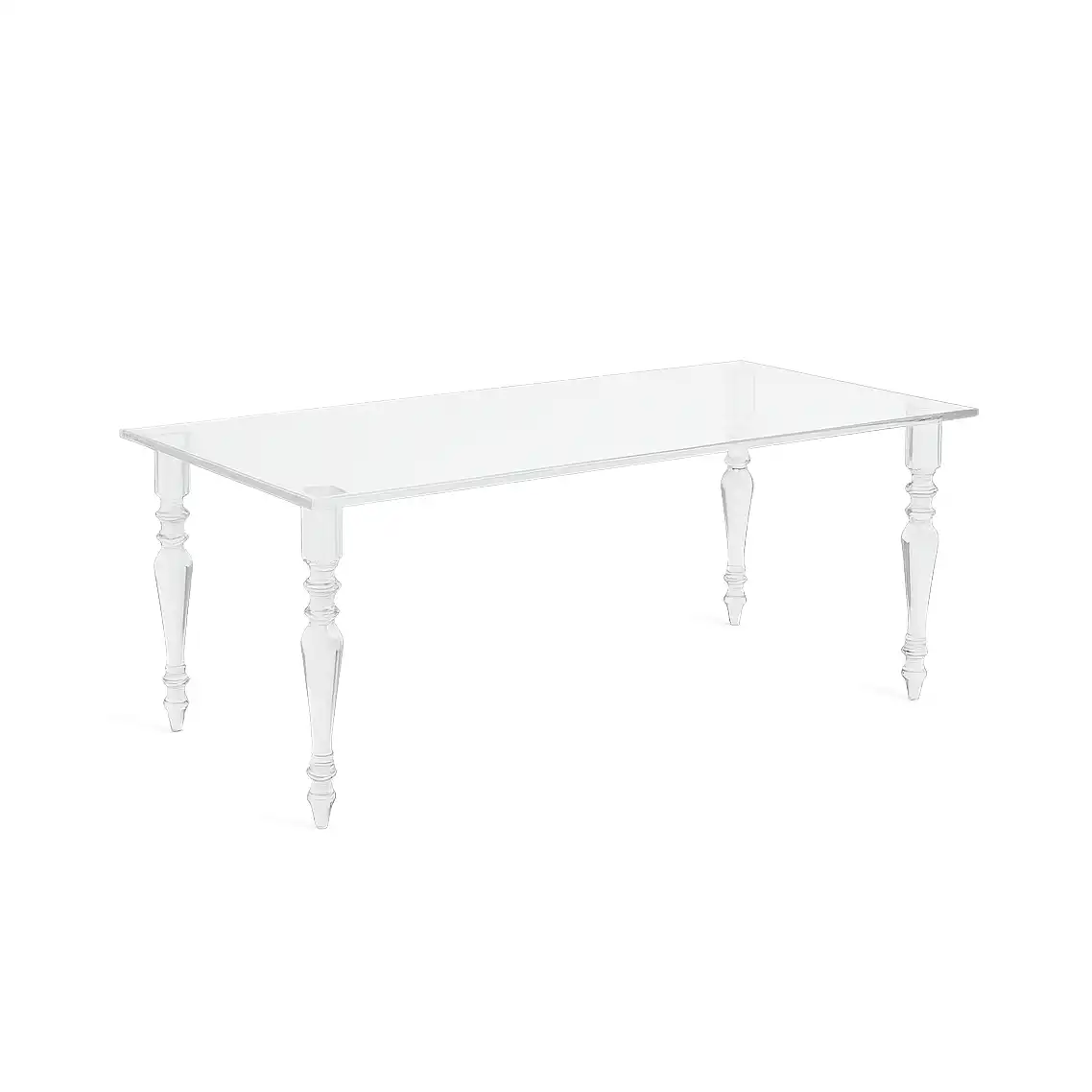 Clear Acrylic Dining Table — Lounge Event L | Premium Furniture Rental ...